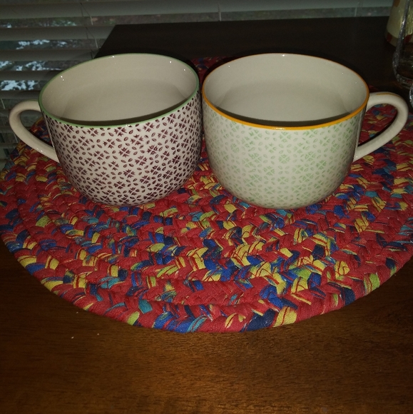 Kitchen | World Market Print Coffee Large Mugs | Poshmark
